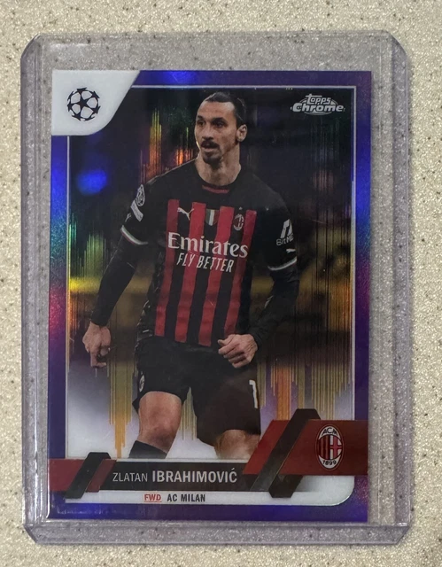 ZLATAN IBRAHIMOVIC 2022-23 Topps Chrom UEFA Lila & Gold Seismic AC ...