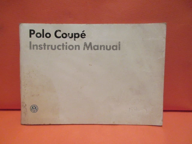 VW POLO COUPE Instruction Manual Booklet 1980S Models £12.00 - PicClick UK