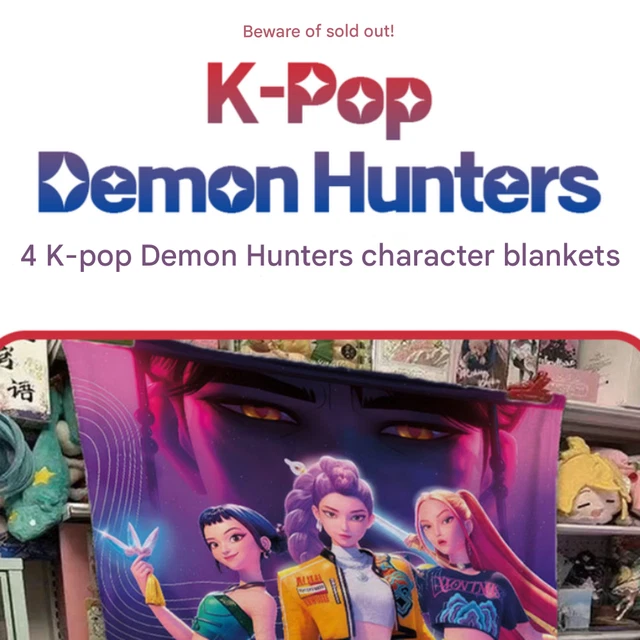 K-POP DEMON HUNTERS Kadehen Decke Ware Puppe Huntrix große Decke EUR ...