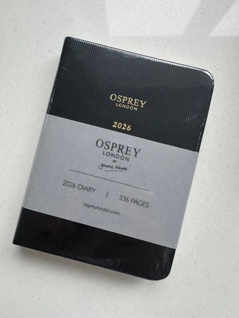 OSPREY LONDON 2026 Diary – A6 – Black – 336 Pages £13.96 - PicClick UK