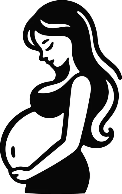 EXPECTING MOTHER DECAL Pregnant Woman Mom Vinyl Decal Maternity Vinyl ...