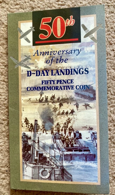 ROYAL MINT 1994 50th D-Day Landings Anniversary 50p Commemorative Coin ...