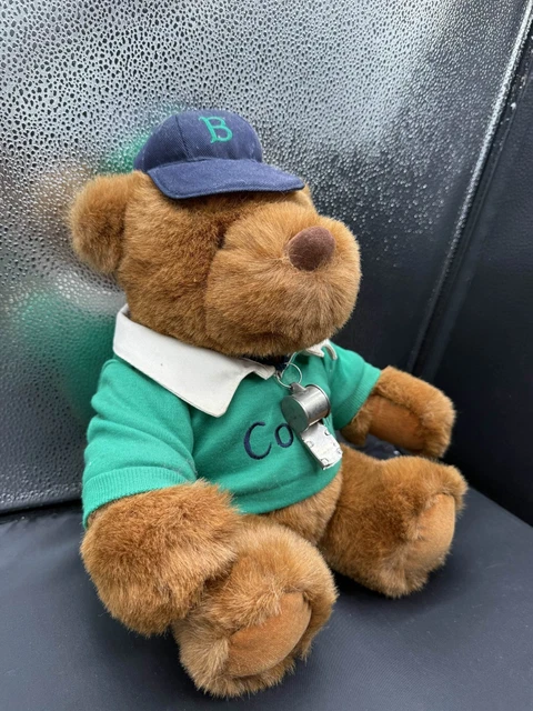 VINTAGE 1991 LANDS' End Gund Rugby Coach Paul Bear Teddy Plush Whistle ...
