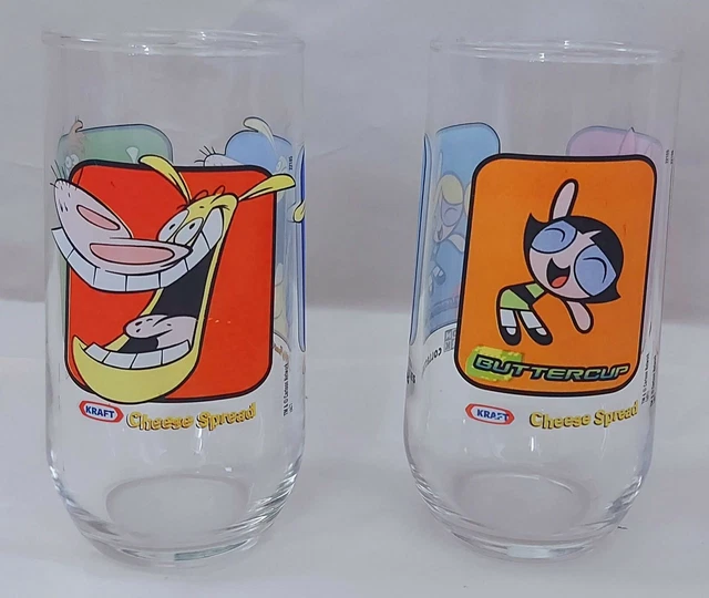 CARTOON NETWORK COLLECTOR Glass Cow & Chicken Powerpuff Girls Kraft ...