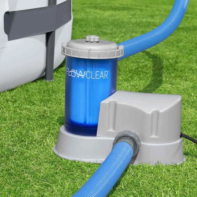 BESTWAY FILTER PUMP Swimming Pool Water Flowclear Transparent Cartridge ...
