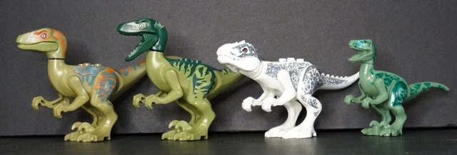 JURASSIC WORLD BOOTLEG Lego Raptors and Indominus Rex Figures plus ...