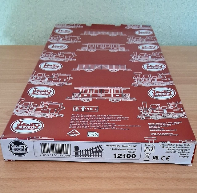 LGB CODE 12100 30° Left hand manual point G gauge, radius 1 £47.95 ...