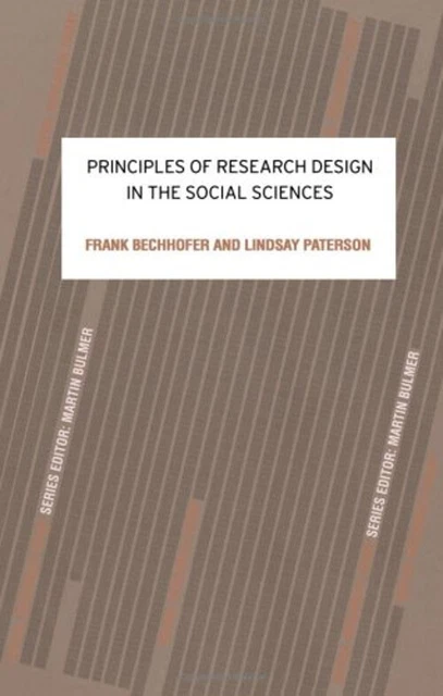 PRINCIPES DE RECHERCHE Design En The Social Sciences Livre EUR 6,02 ...