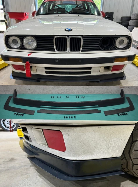 BMW E30 FRONT splitter IS and on lip spoiler, abs plastic, video £114. ...