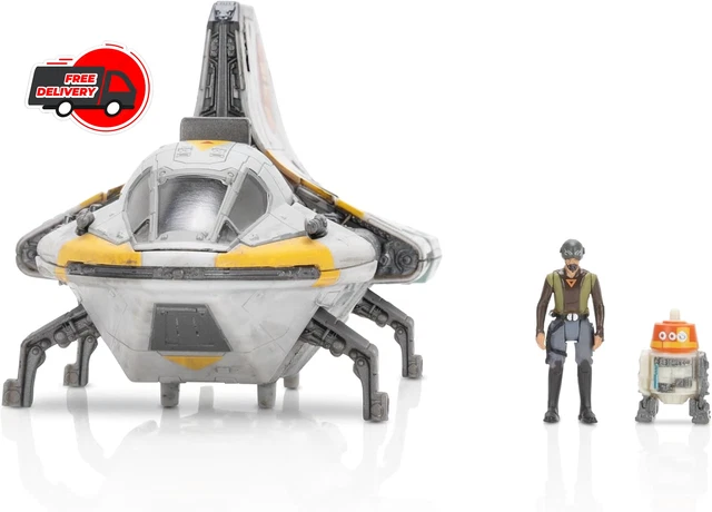 STAR WARS MICRO Galaxy Squadron Phantom II Vehicle with Figures and ...