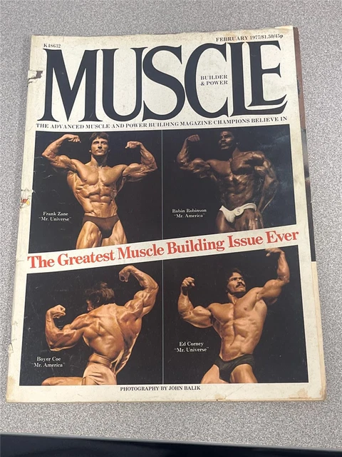 MUSCLE BUILDER BODYBUILDING magazine FRANK ZANE/ED CORNEY/BOYER COE ...