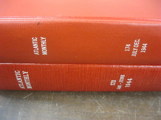 THE ATLANTIC MAGAZINE - bound volumes (January-December 1944) £39.37 ...