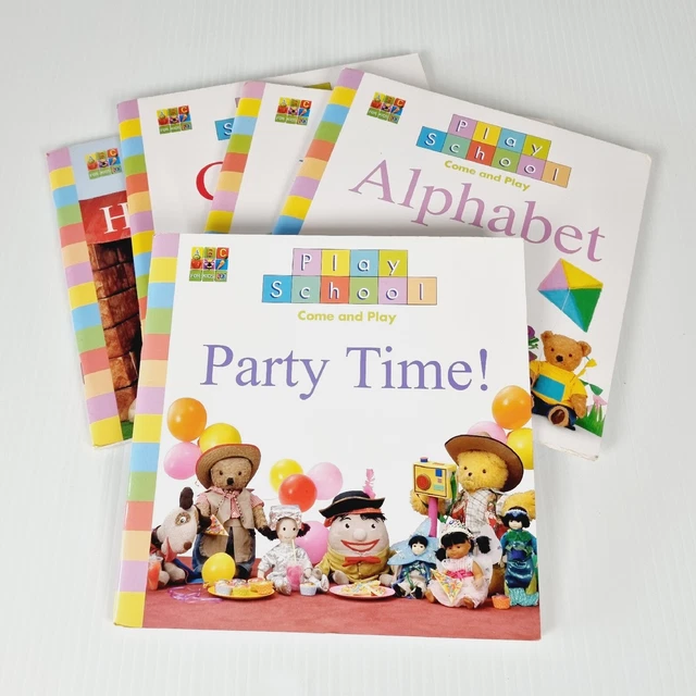 PLAY SCHOOL COME and Play Books x5 ABC For Kids Books Party Time ...