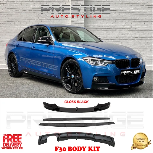 FOR BMW F30 F31 Front Lip Splitter Rear Spoiler Diffuser M Performance ...