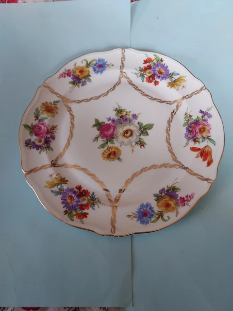 ASSIETTE EN PORCELAINE de Limoges Solim décor de fleurs EUR 20,00 ...
