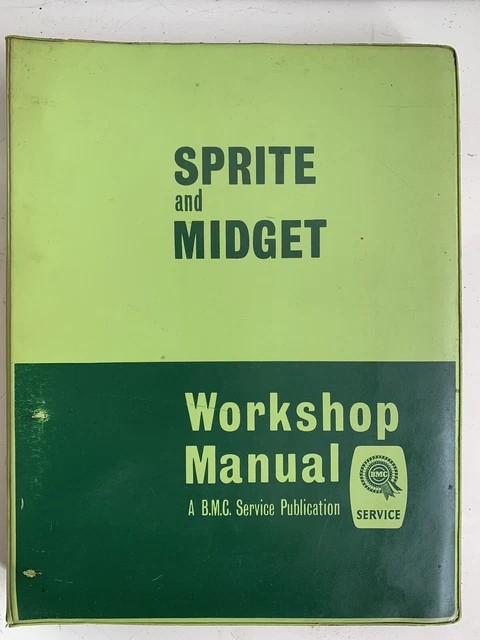 MANUALE OFFICINA MIDGET Sprite servizio BMC + 1979 MIO supplemento ...
