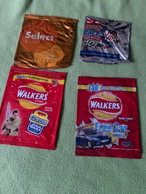 4 EMPTY CRISP packets £4.99 - PicClick UK