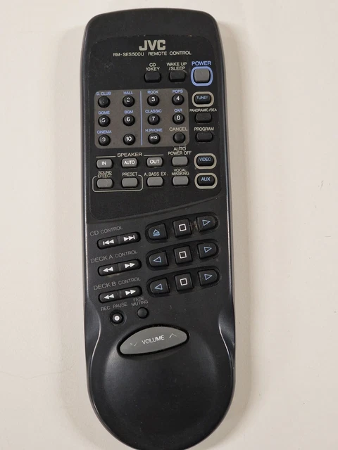 GENUINE JVC STEREO Hi-Fi RM-SES500 remote control - NO BATTERY HATCH ...