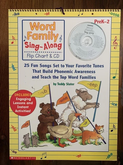 WORD FAMILY SING-ALONG Flip Chart + CD: 25 Fun Songs Set to Your ...