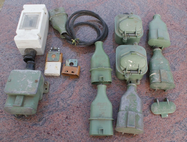 DDR STARKSTROM KRAFTSTROM - Grimma 220/380 V Stecker Steckdose ...