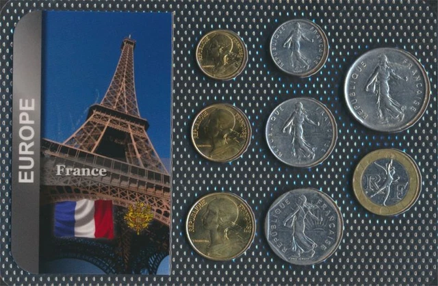 FRANCE SERIES DE monnaie ab 1960 5 Centimes jusqu'à ce que 10 de francs ...