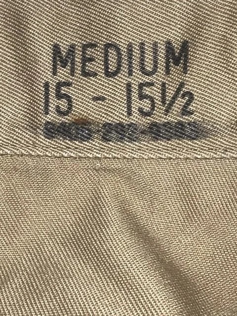 US MILITARY ARMY Khaki 1956 Cotton Twill Uniform Shirt Size 15.5 Medium ...
