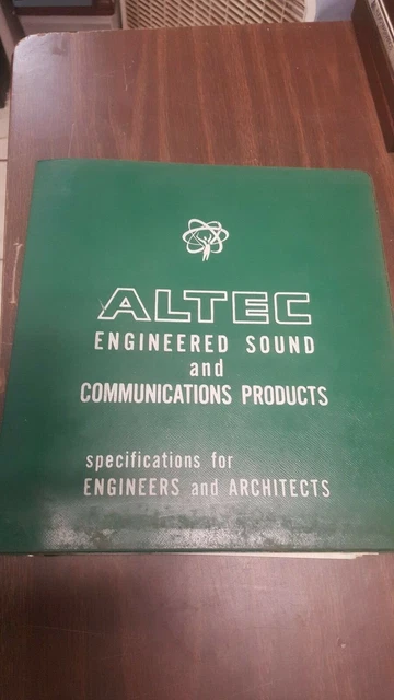 LOT 120+ VINTAGE Altec Sound System Spec Sheet for Engineers Orig ...