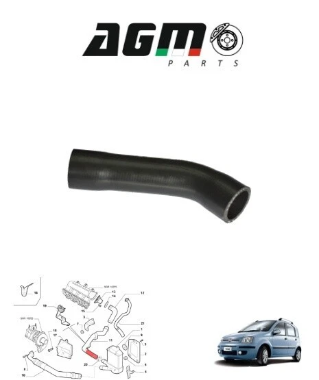 TUBO ARIA TURBO Manicotto Intercooler Per Fiat Panda (169) 1,3D Mtj 51717833 EUR 19,90 - PicClick FR