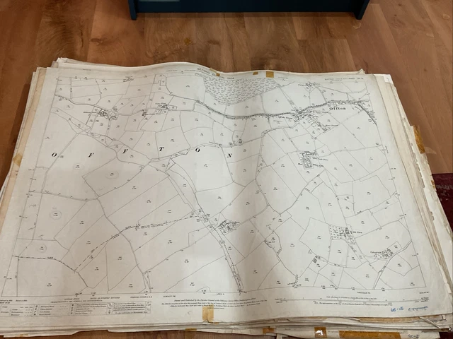 LARGE SCALE ANTIQUE Ordnance Map SUFFOLK - OFFTON Area 1904. £14.00 ...