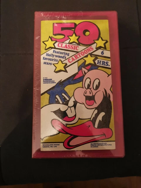 50 OF YOUR Favorite Cartoons Classics VHS 6 Full Hours *RARE* FACTORY ...