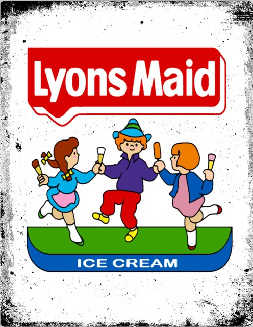 LYONS MAID ICE Cream Metal Lolly Advertising Retro Vintage Kitchen Cafe ...