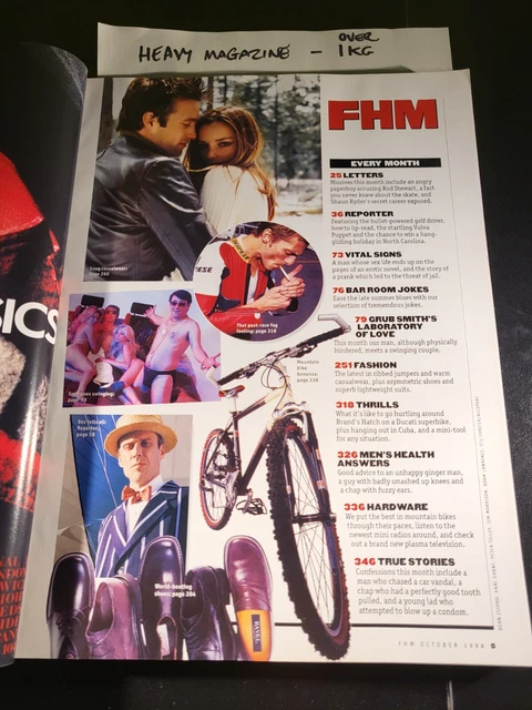 FHM MAGAZINE OCTOBER 1998 (728)(Rare) Denise Richards - Heavy Magazine ...