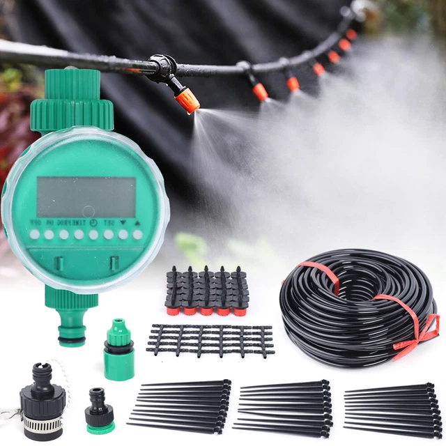 25 METER CAR Irrigation System with 30 Drops Garden Irrigation + Timer ...