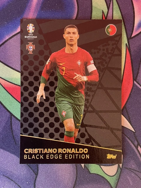 MATCH ATTAX UEFA Euro 2024 Cristiano Ronaldo Portugal - Black Edge Edition £9.99 - PicClick UK