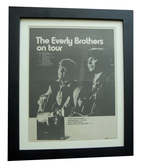 EVERLY BROTHERS+STORIES WE Tell+POSTER+AD+ORIGINAL 1972+FRAMED+FAST ...