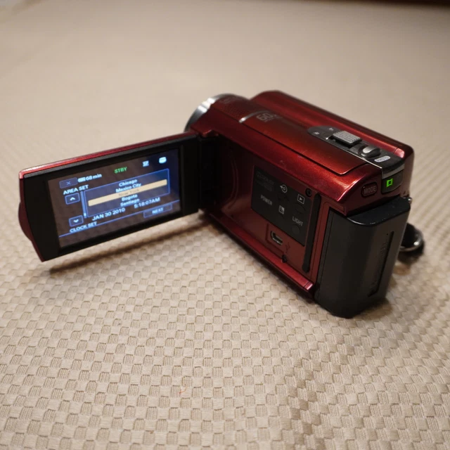 SONY DCR-SR68 RED Handycam Digital Handheld Video Camera Camcorder ...