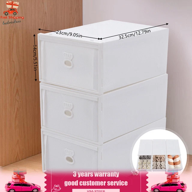 PLASTIC STORAGE CUBE Folding Clothes Closet Stackable Organizer Box Bin ...