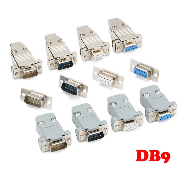 DB9 MALE & Female Connector Adapter 9 Pin Plug Buchse Plastic/Metal ...