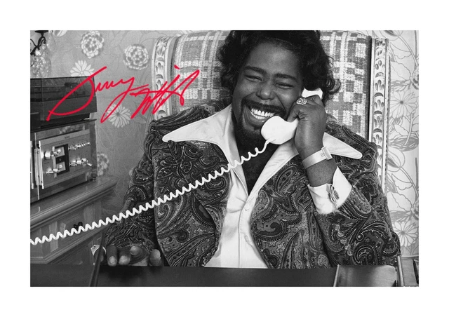 BARRY WHITE 1 A4 reproduction signature picture poster with choice of ...