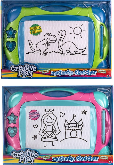 KIDS WRITING DRAWING Board Magic Writer Magnetic Slate Doodle Pad Girl ...