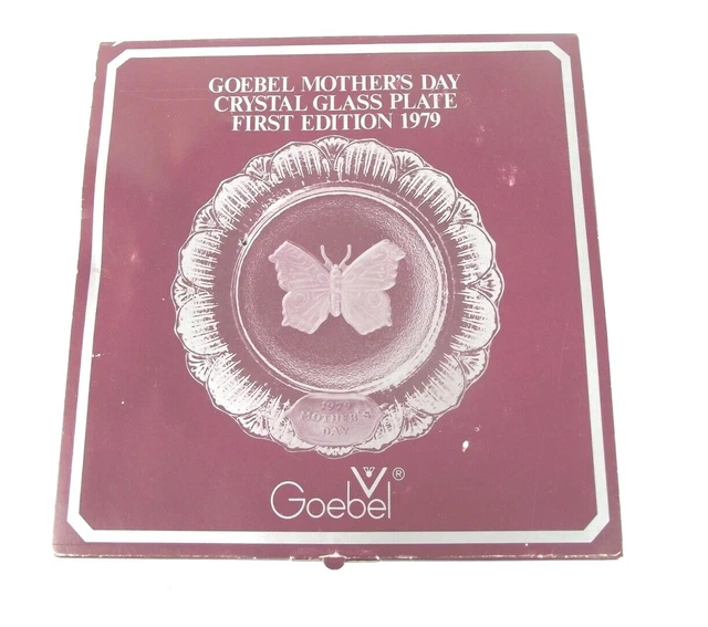 VINTAGE 1979 GOEBEL Mother's Day Crystal Glass Plate-First Edition (bin ...