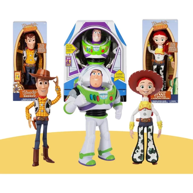 TOY STORY TALKING Woody, Jessie, Buzz Lightyear Action Figures ...