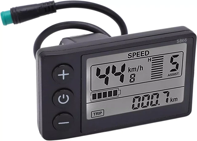 S866 LCD DISPLAY Meter Control Panel 24V 36V 48V For Electric Bike ...