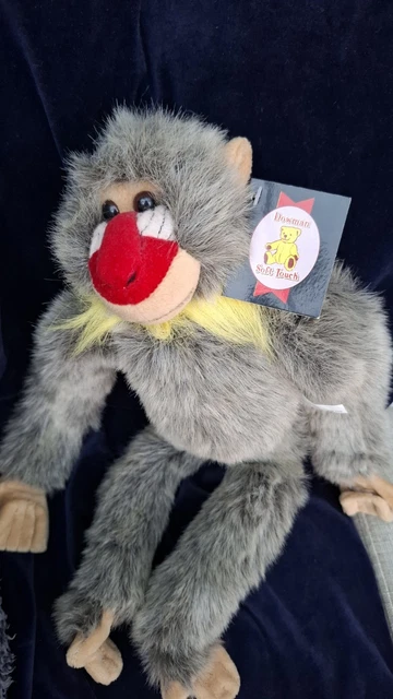 MANDRIL MONKEY 16& tall HANGING plush monkey soft toy 🤎 DOWMAN SOFT ...