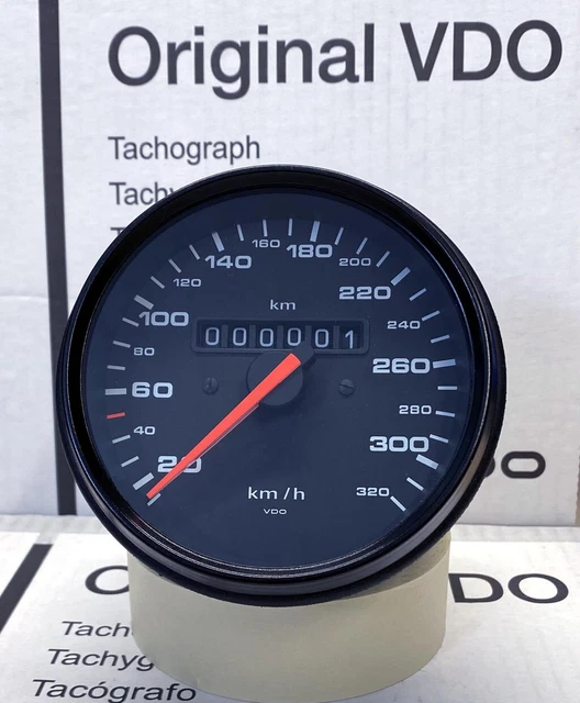PORSCHE TURBO TACHO 964/993 320km/h Speedometer Neugerät 993 641 546 00 ...