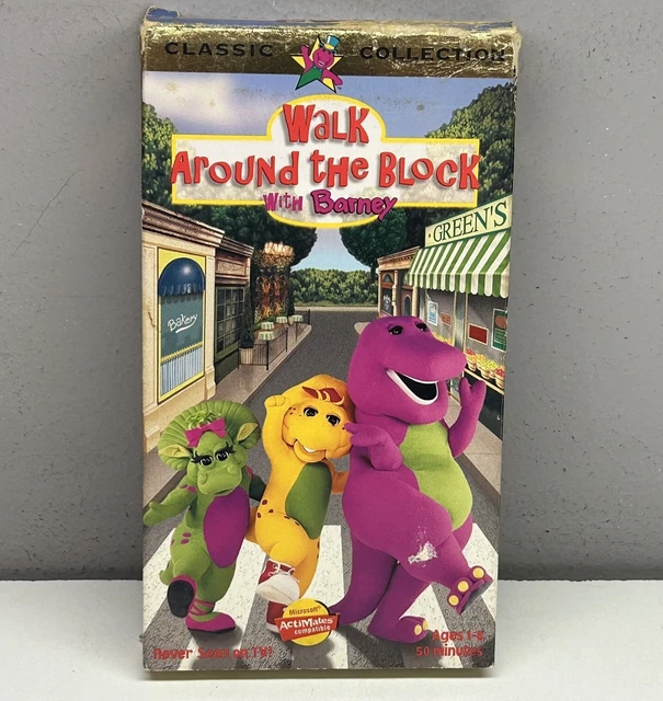 BARNEY WALK AROUND the Block with Barney VHS 1999 Video Tape Classic ...