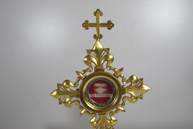 RELIGIOUS CATHOLIC RELIQUARY RELIC FIRST CLASS B. M. a S. EUPHRASIA V ...