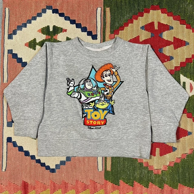 DISNEY’S TOY STORY Grey Embroidered Sweatshirt Youth XXS? Woody Buzz ...