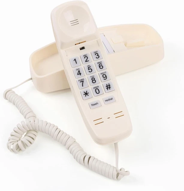 WALL PHONE DESIGN Landline Phone with Corded, Loud Volume, Flashing ...