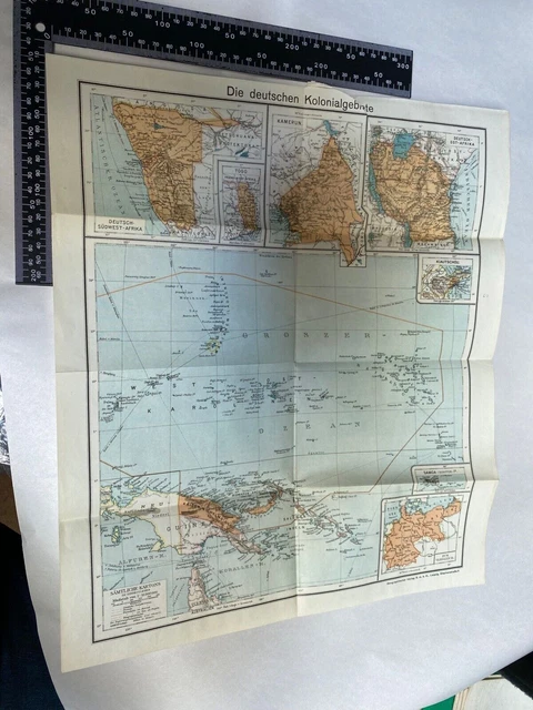 WW1 - 1914-18 Imperial German Army Map of "Colonial Areas". £10.00 ...